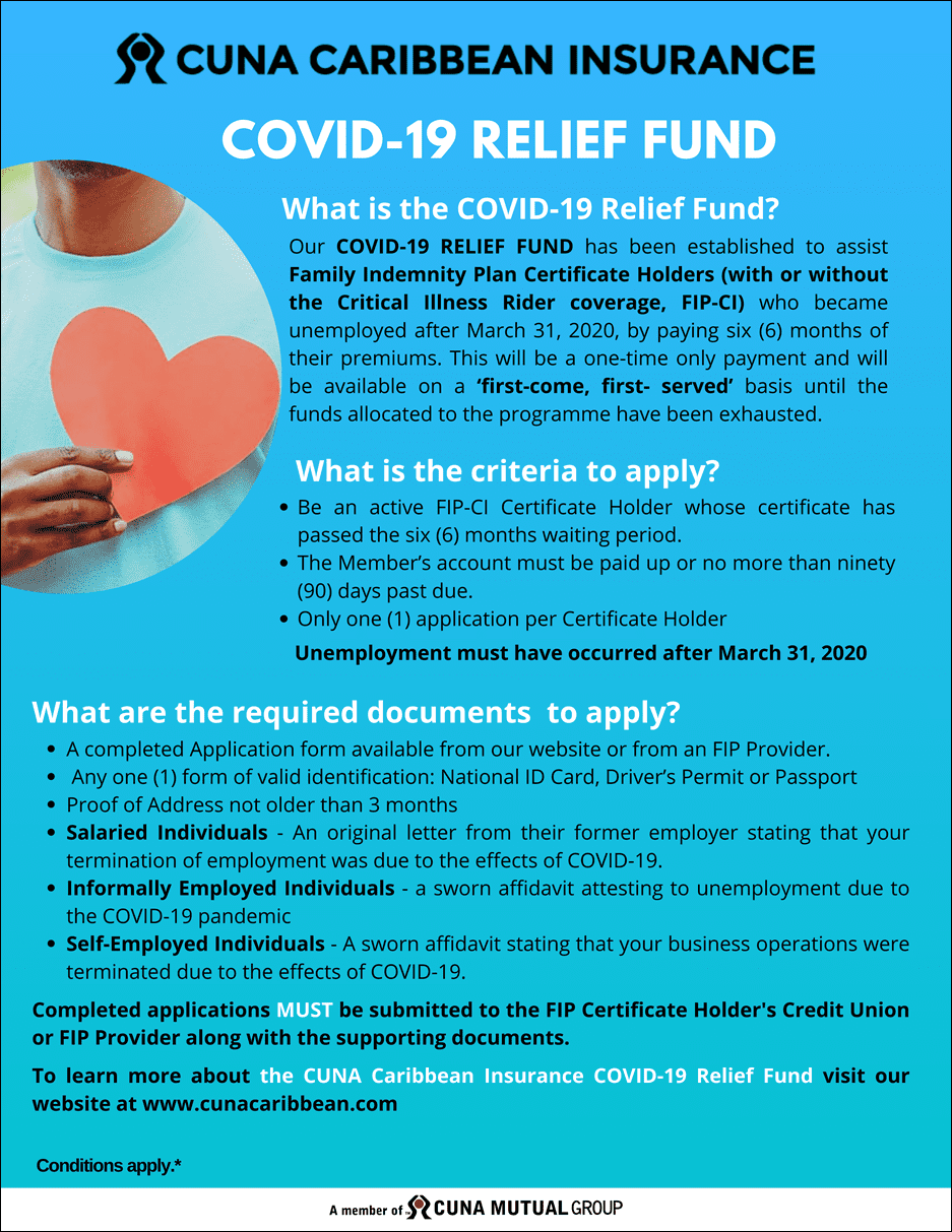 CUNA Caribbean Insurance Covid-19 Relief Fund | Bethel Credit Union